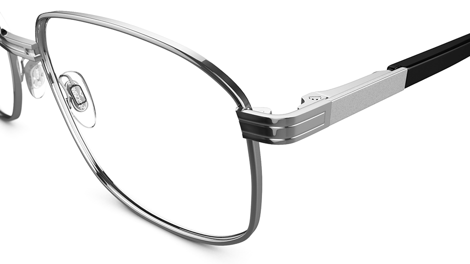 Specsavers Men's glasses EMERY | Gunmetal Square Metal Frame £99 ...