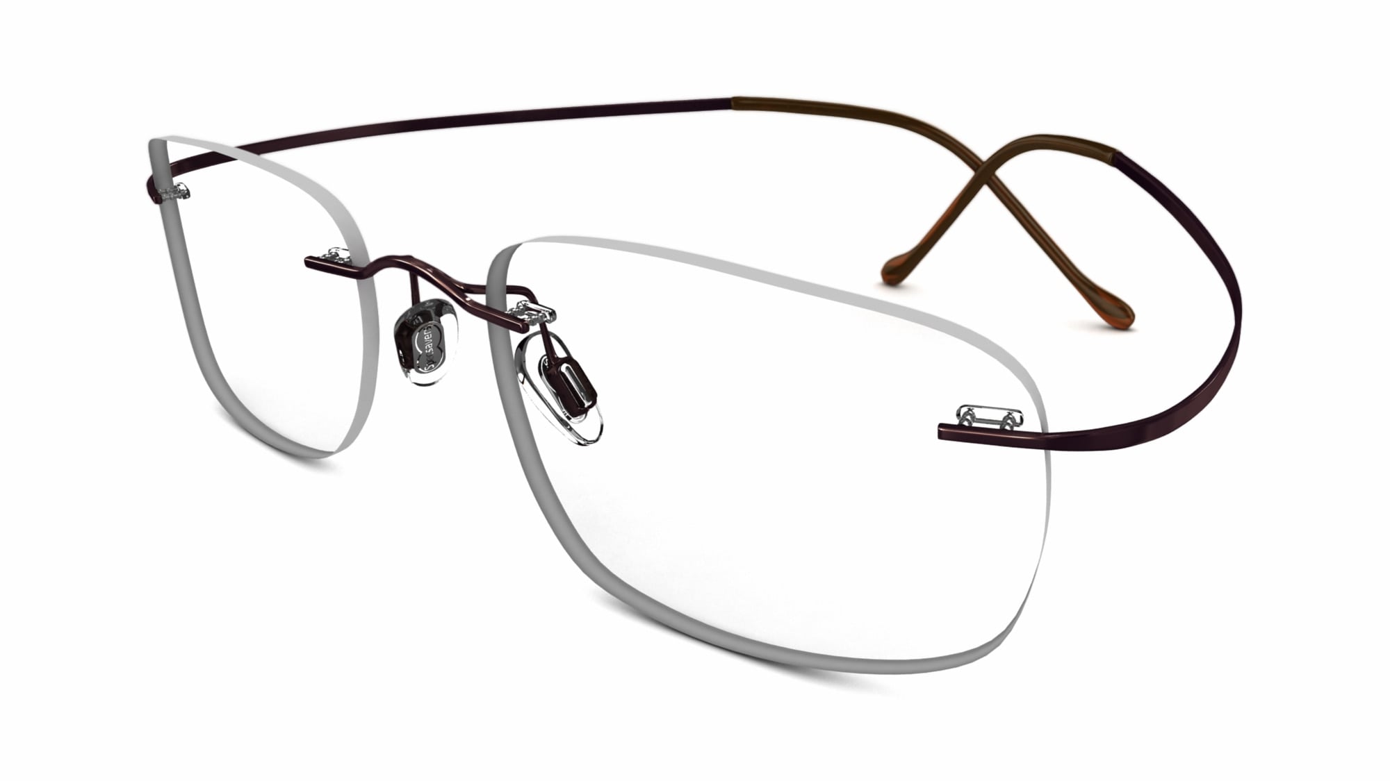 Ultralight Men's glasses LITE 48 | Brown Metal Titanium Frame €239 ...