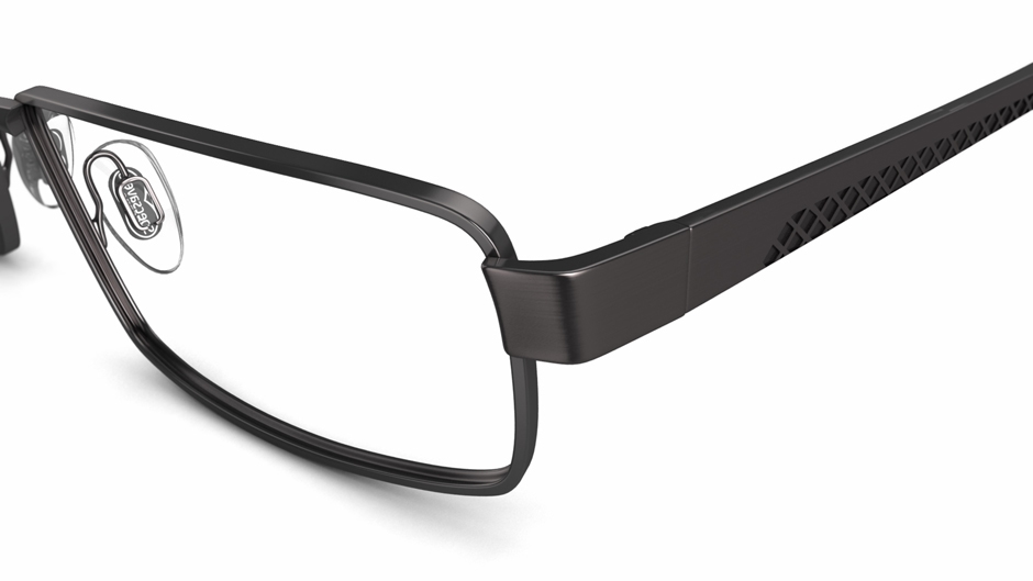 Specsavers Men's glasses PIERS | Gunmetal Rectangular Metal Stainless ...