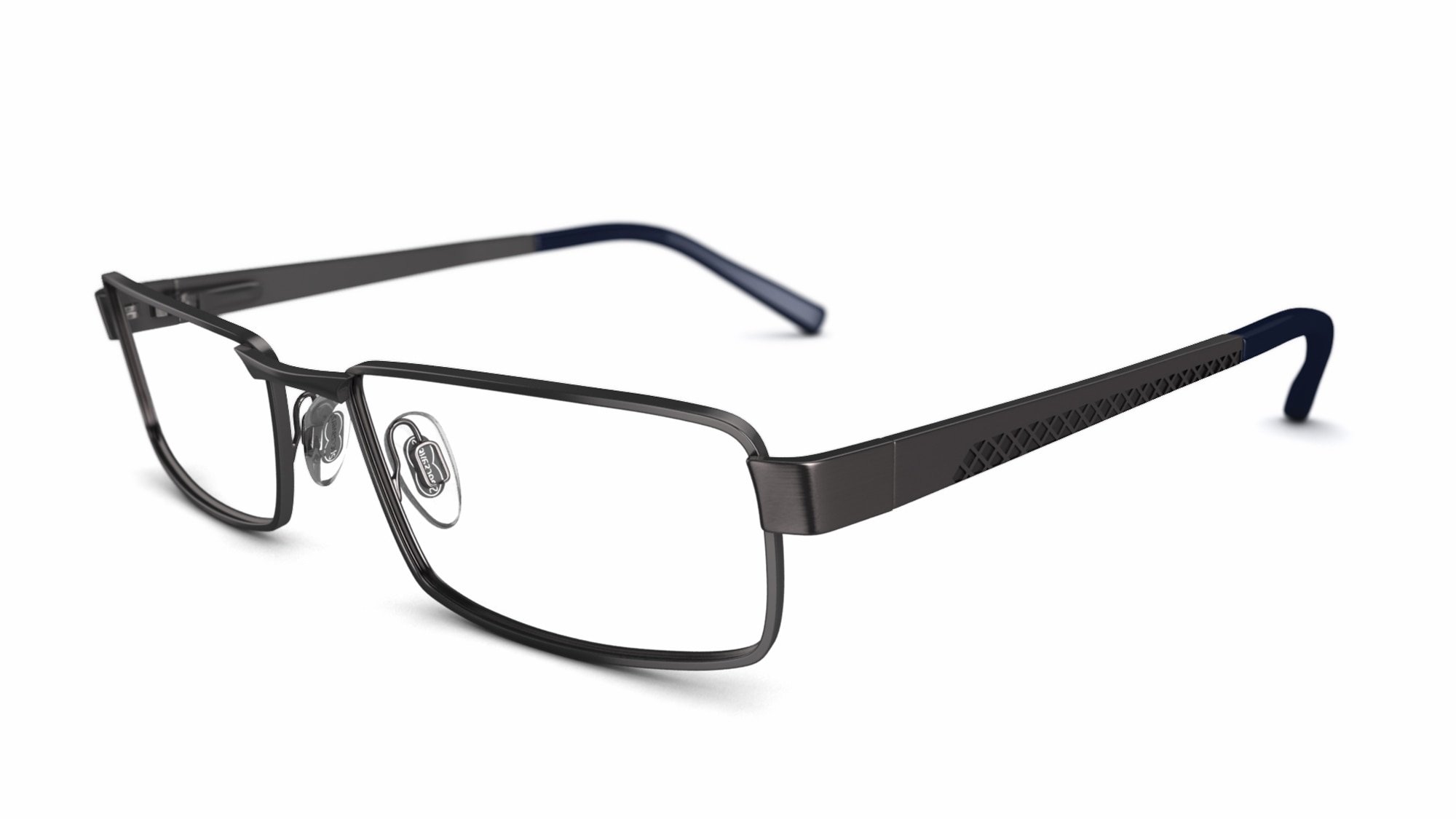 Specsavers Men's glasses PIERS | Gunmetal Rectangular Metal Stainless steel Frame £99 ...