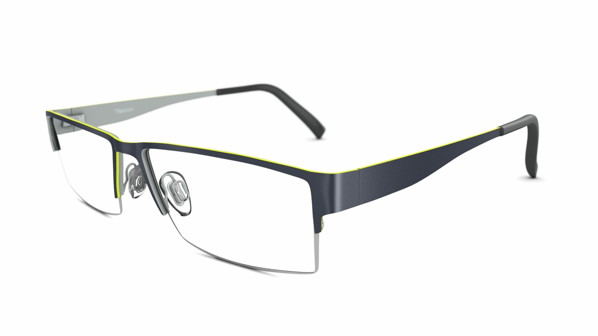 Ultralight Men's glasses TITAN B09 | Grey Metal Titanium Frame $349 ...