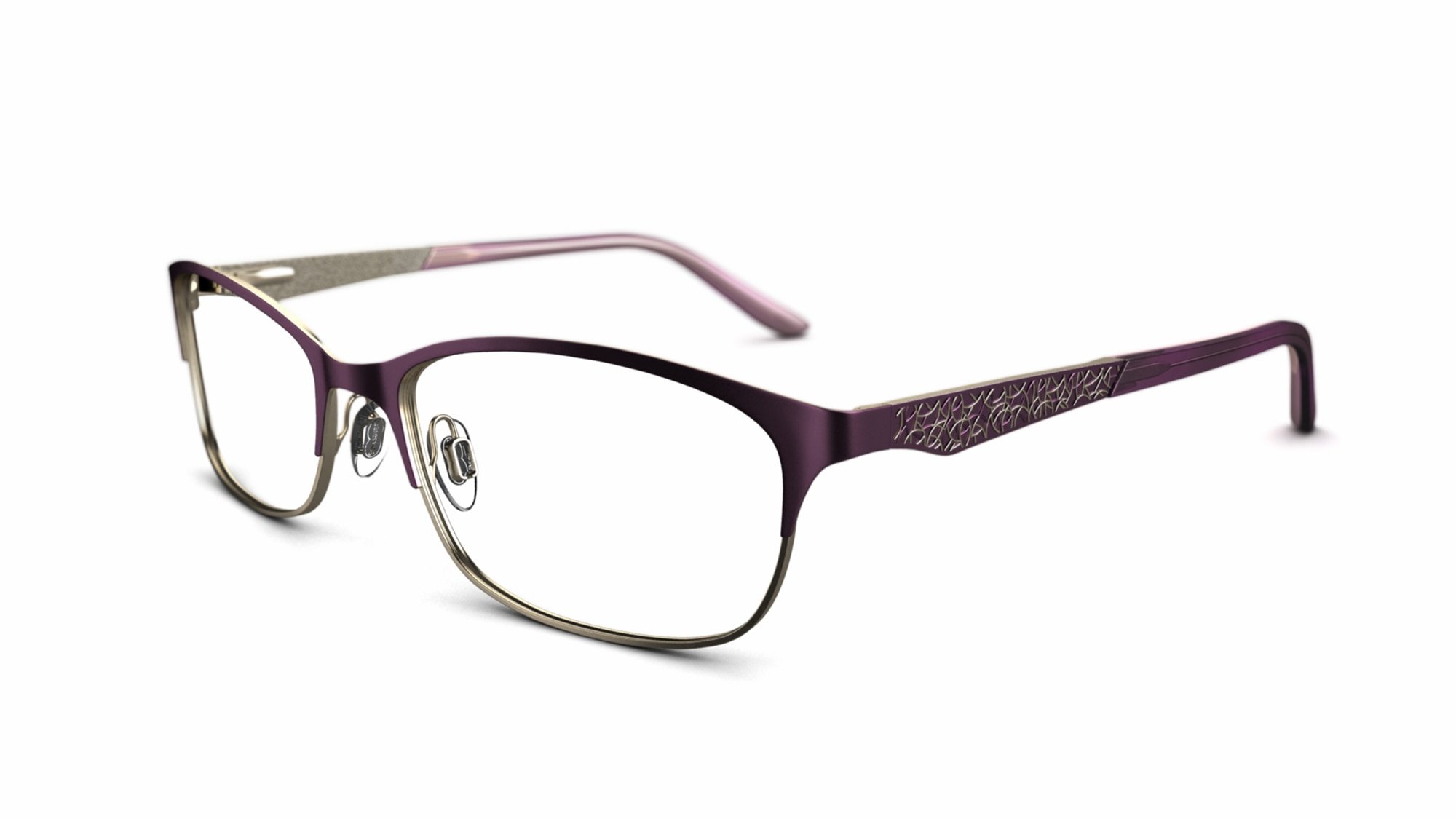 Specsavers Women's glasses MARGIT | Purple Oval Metal Stainless steel ...