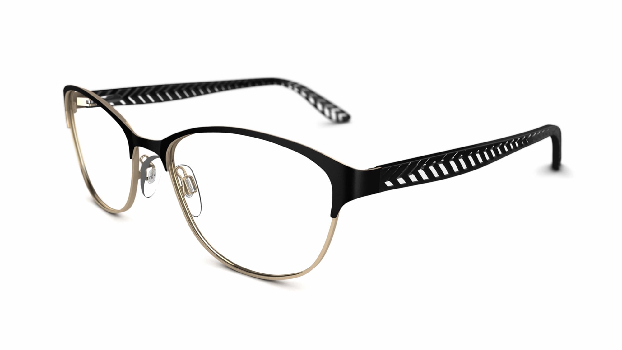 Specsavers Women's glasses EMERALD | Black Cateye Metal Stainless steel ...