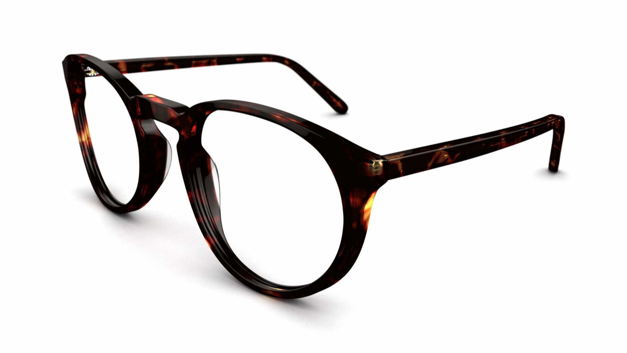 Specsavers Men's glasses DICKENS | Brown Round Plastic Acetate Frame ...