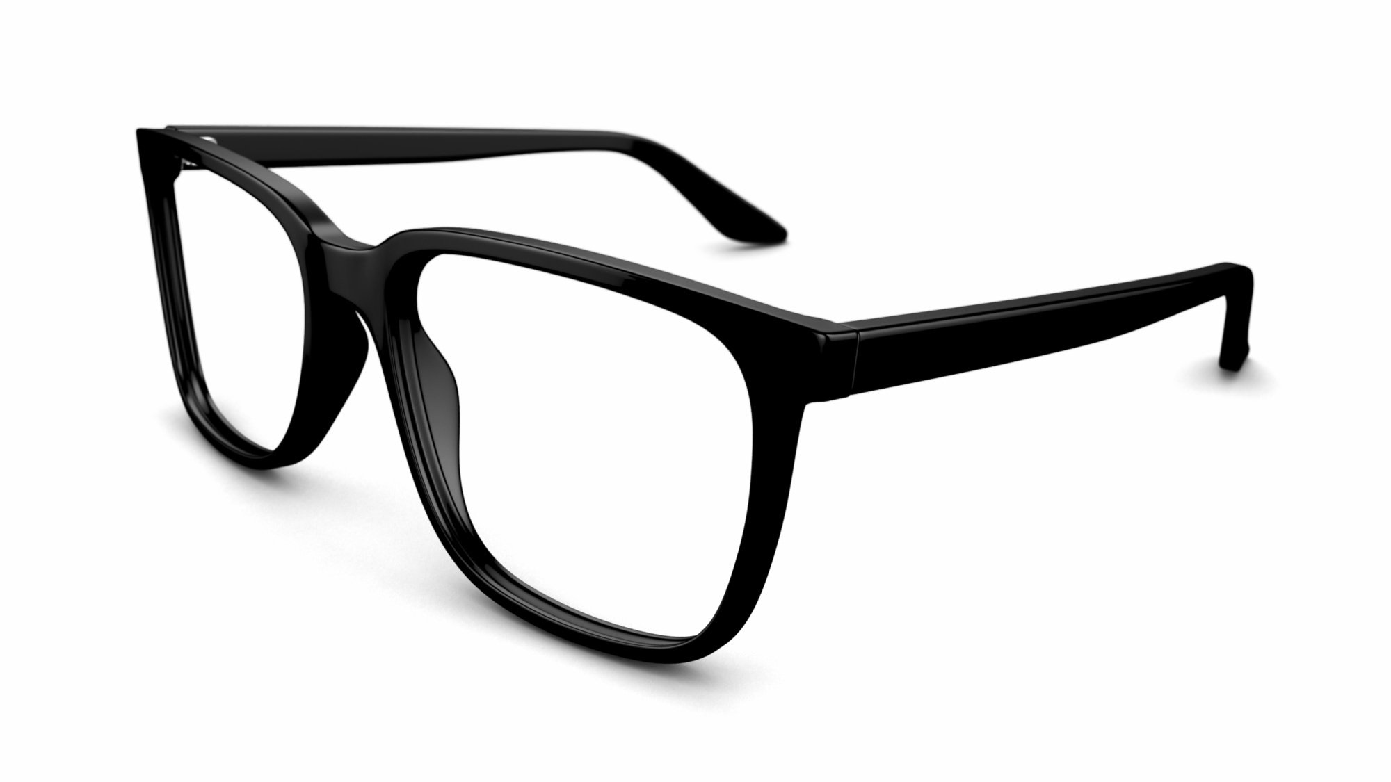 Specsavers Men's glasses FITZGERALD | Black Square Plastic Cellulose ...