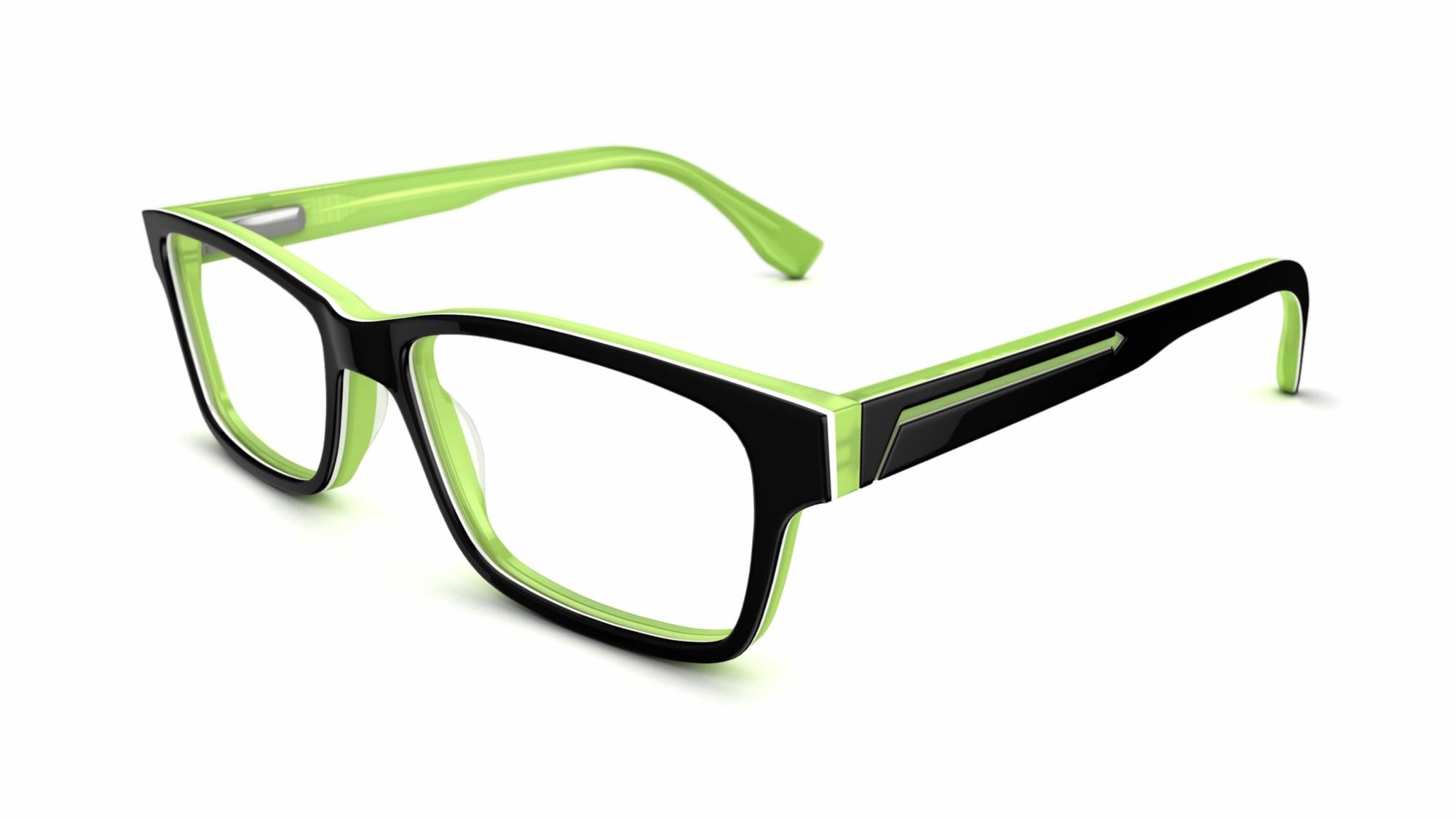 Specsavers Kind brillen KIDS 72 GLOW 3 | Zwart Vierkant Kunststof ...