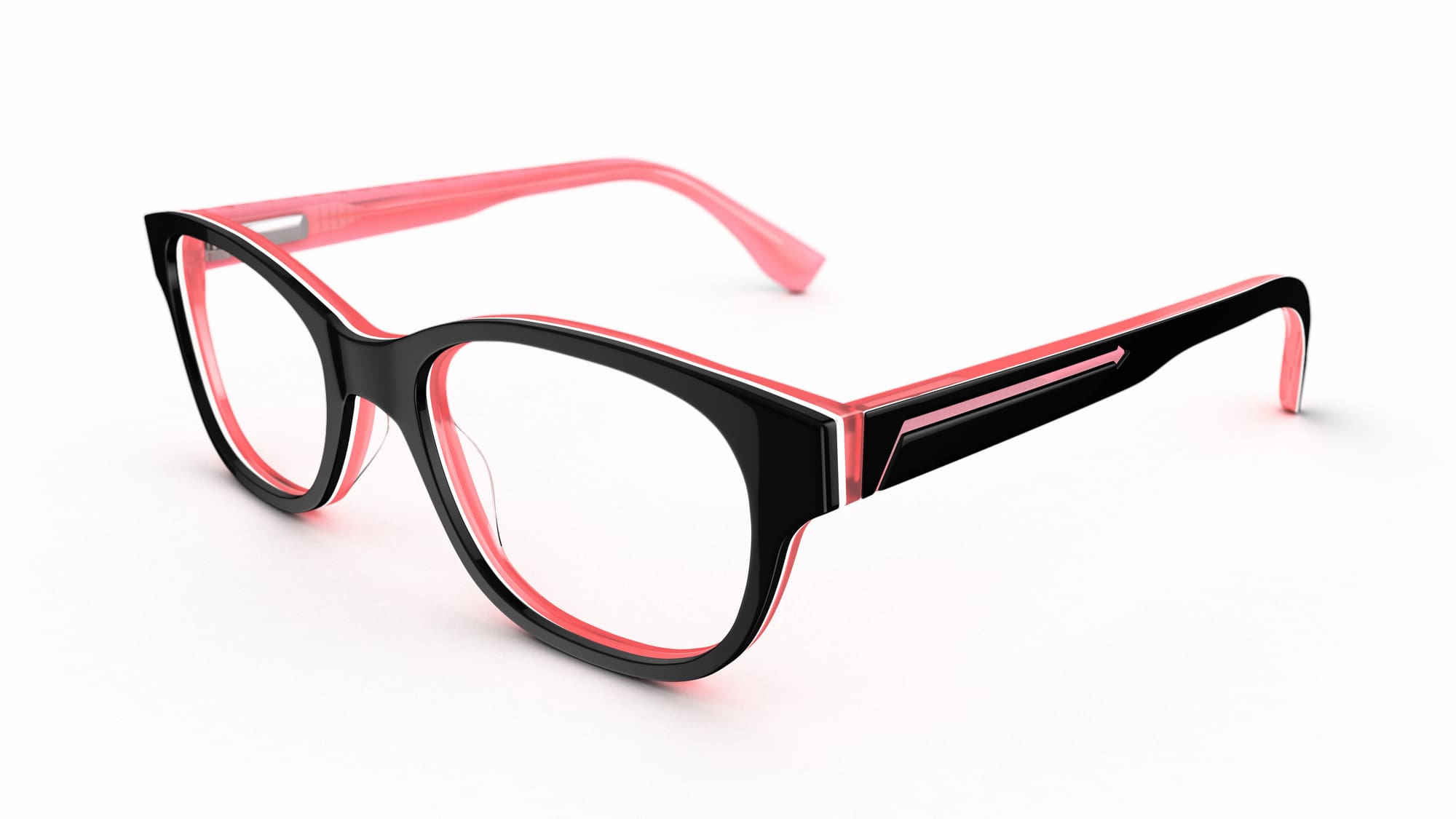 Specsavers Child glasses KIDS 73 GLOW 4 | Black Square Plastic Acetate ...