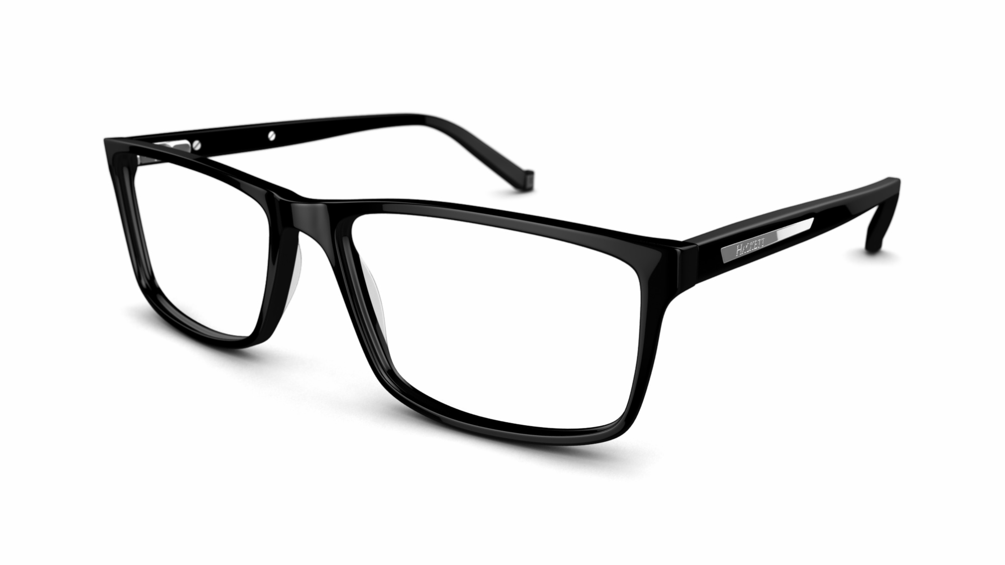 Hackett Men's glasses HACKETT ST JAMES | Black Geometric Plastic ...