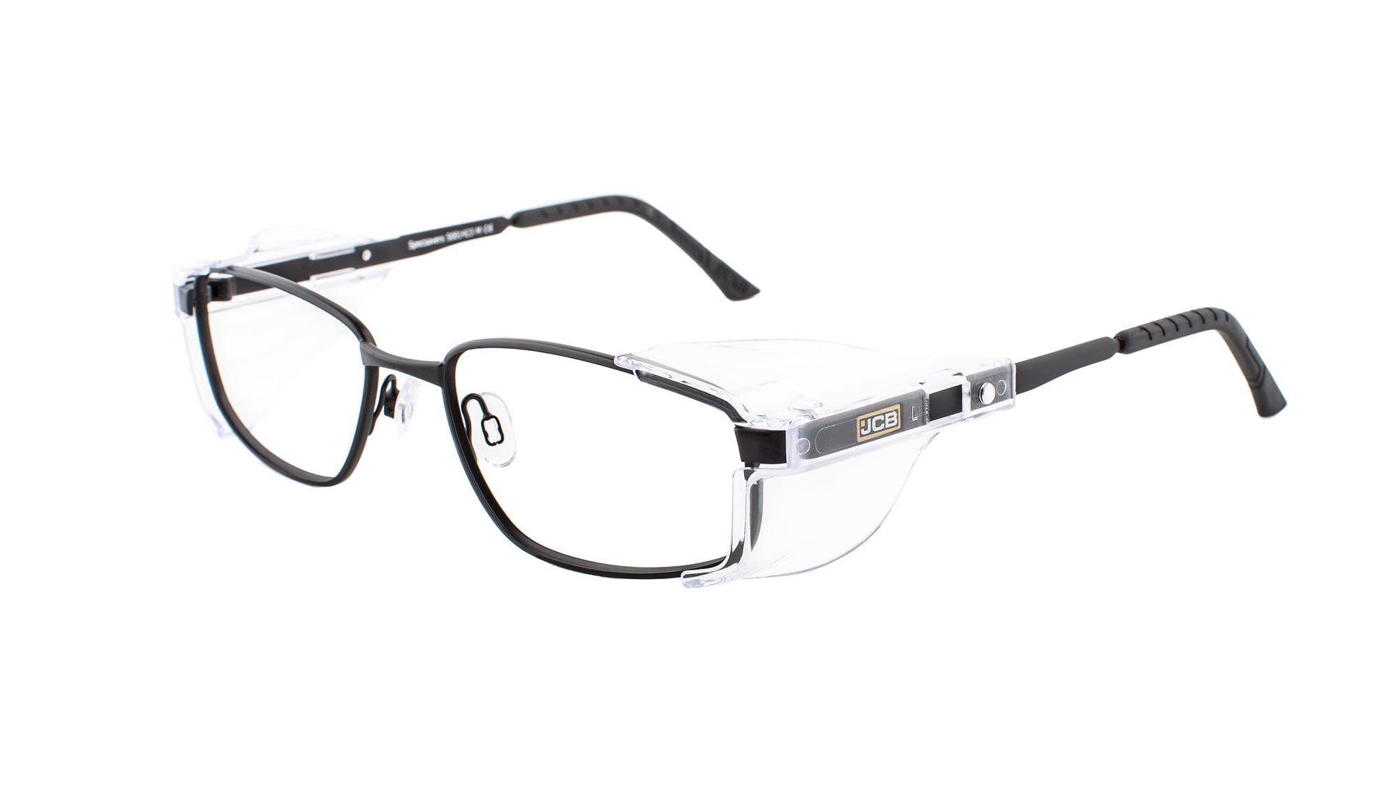 JCB Men's glasses JCB LOADALL | Black Geometric Metal Nickel Silver ...