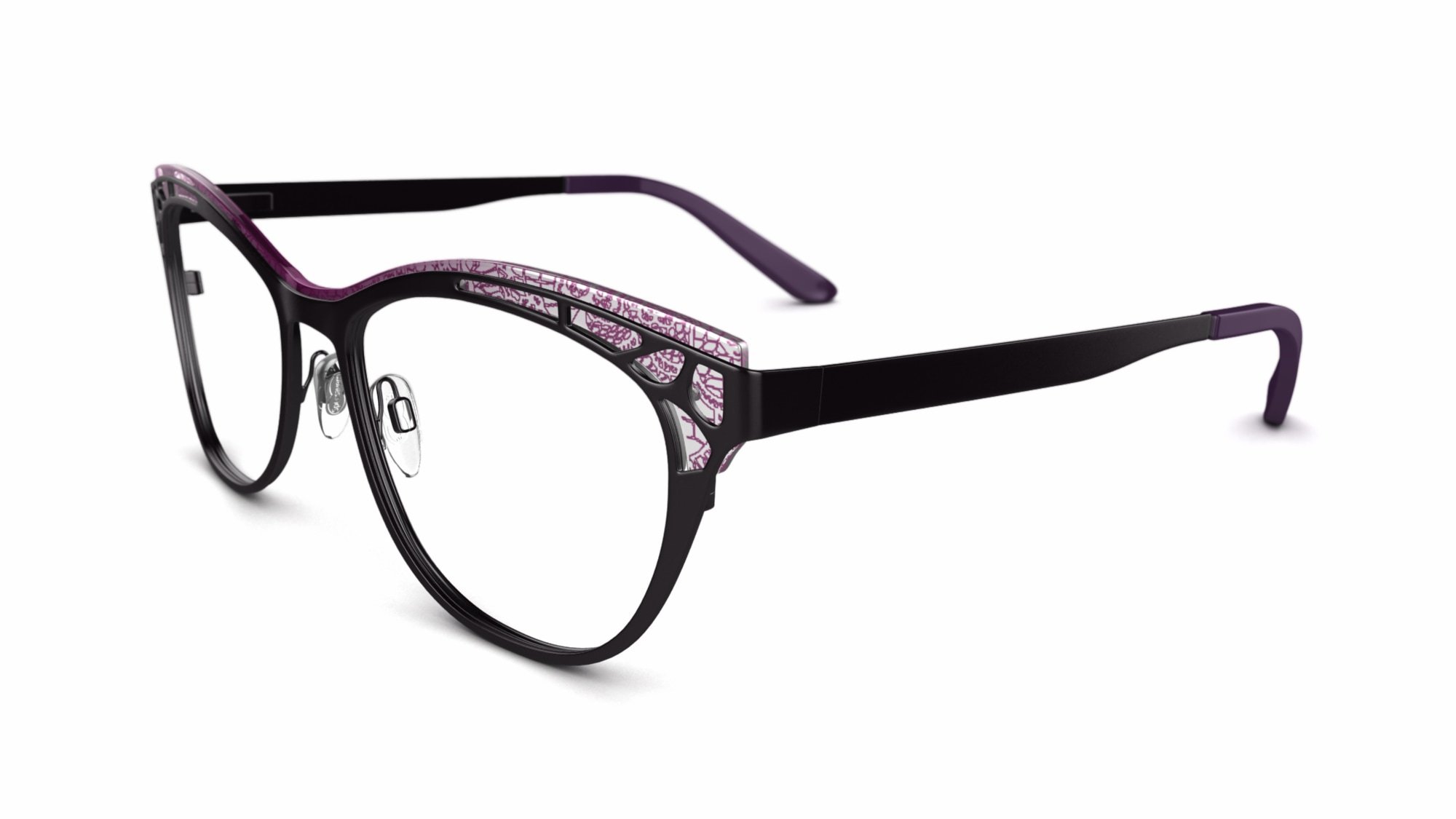 Specsavers Women's glasses LILAC | Black Frame $249 | Specsavers Australia