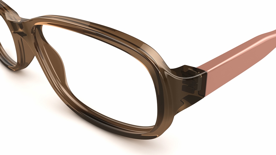 Specsavers Women's glasses PEACH | Brown Frame $149 | Specsavers Australia