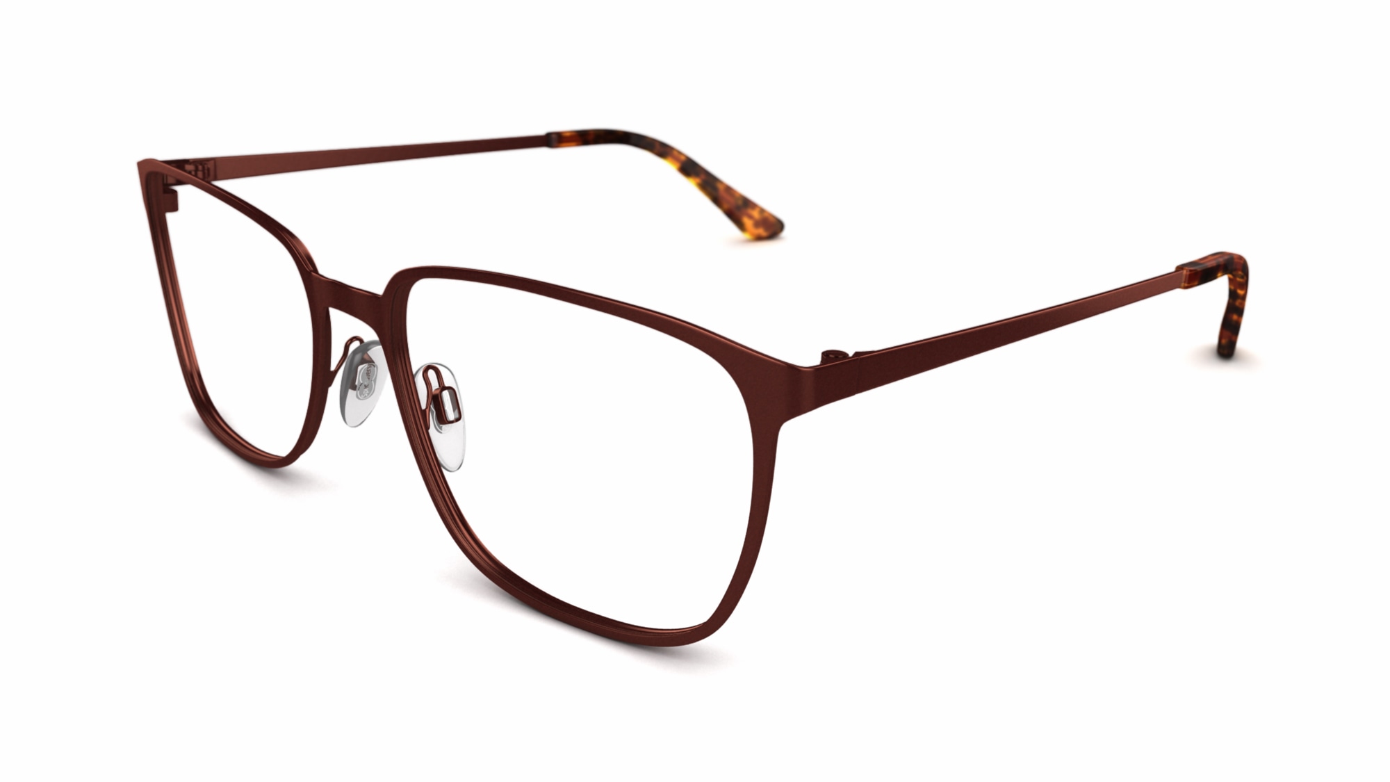 Specsavers Women's glasses CLARET | Red Square Metal Stainless steel ...