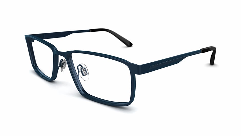 Specsavers Men's glasses SP 14 | Blue Geometric Metal Stainless steel ...