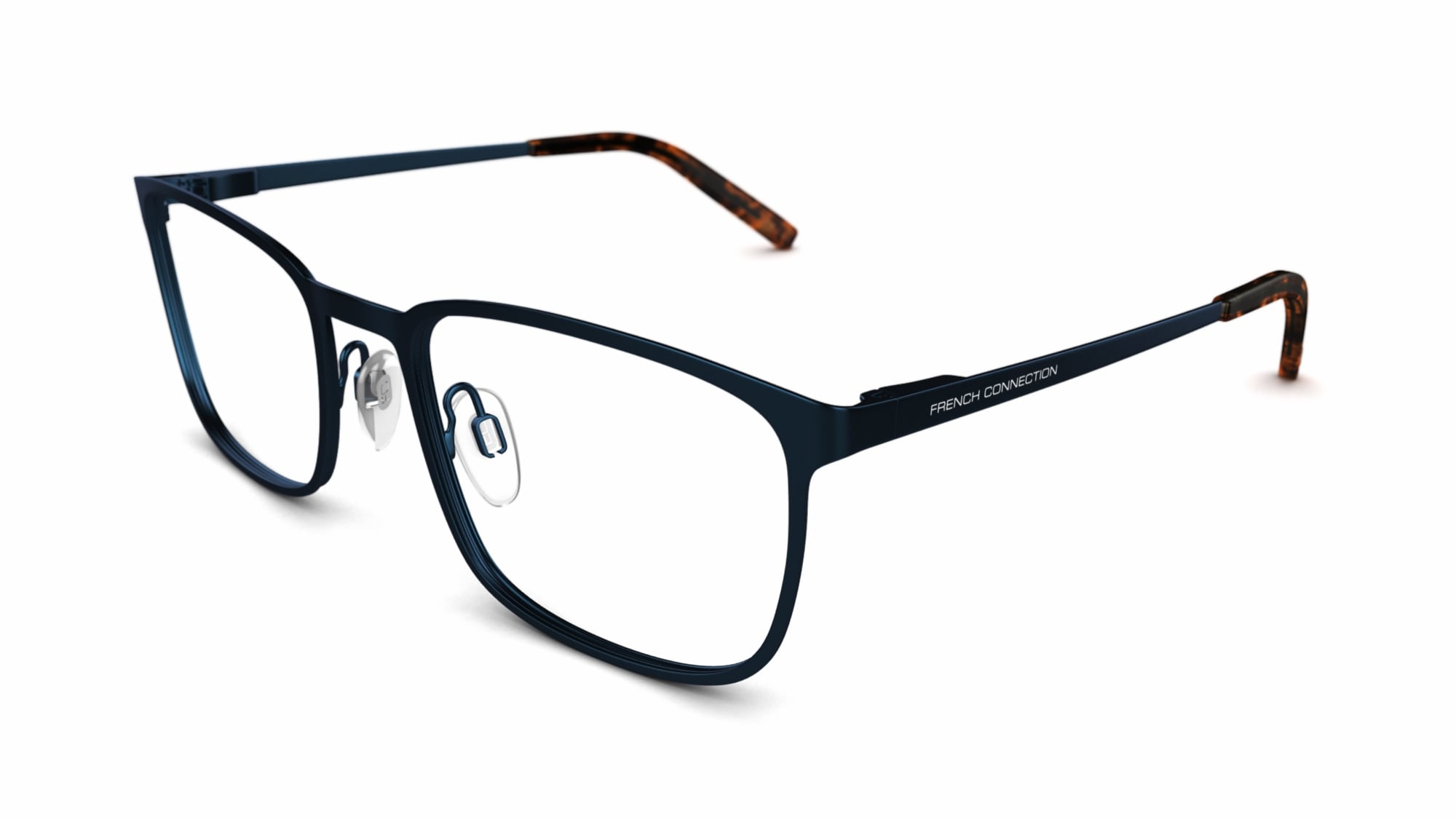 French Connection Men's glasses FC 137 | Blue Rectangle Metal Stainless ...
