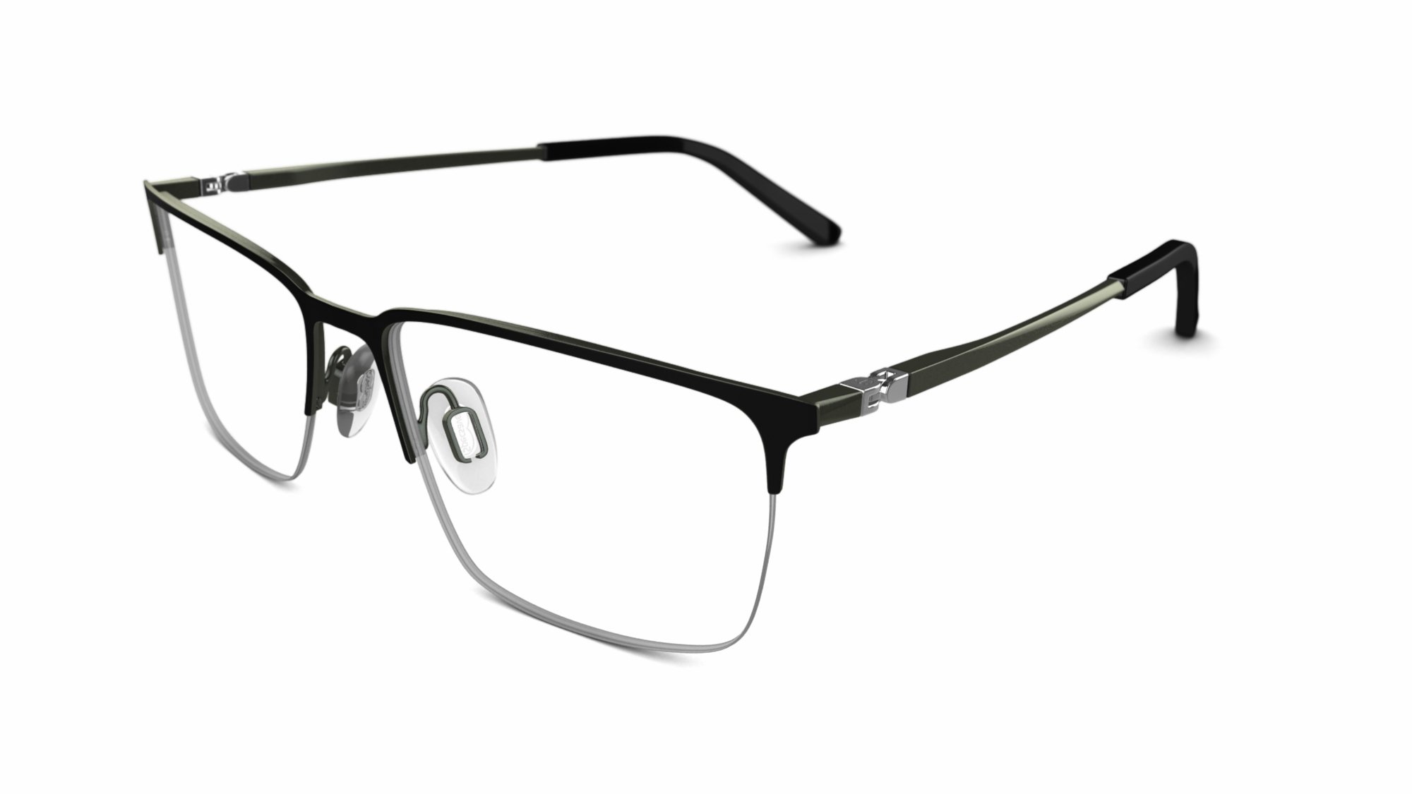 Specsavers Men's glasses TURBOFLEX T24 | Black Geometric Metal ...