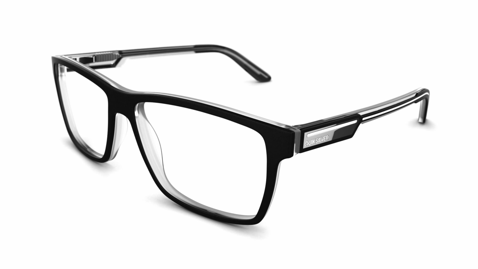Quiksilver Men's glasses QS 58 | Black Rectangle Plastic Acetate Frame ...