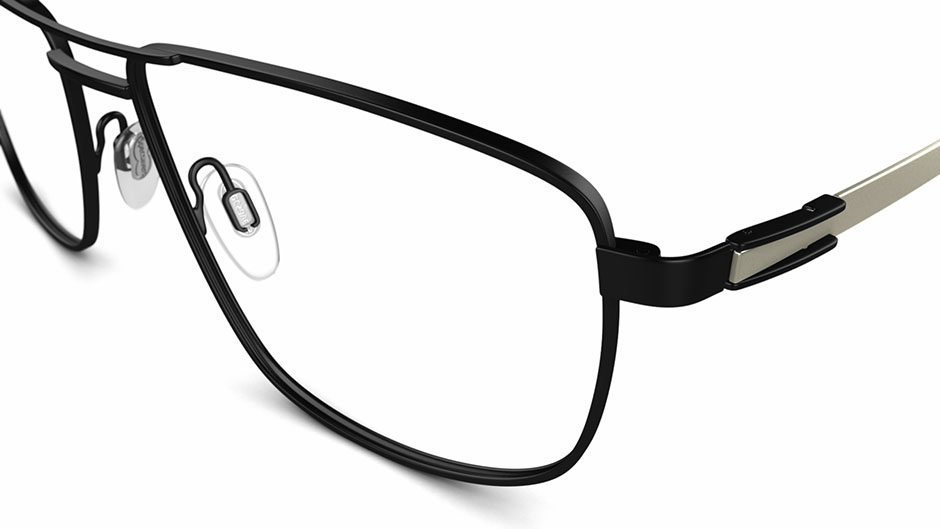 Specsavers Men s Glasses TECH SPECS 04 Black Pilot Metal Stainless 