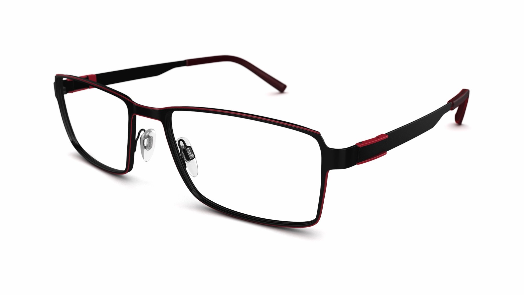 Specsavers Men's glasses TECH SPECS 09 | Black Geometric Metal Stainless steel Frame £99 ...