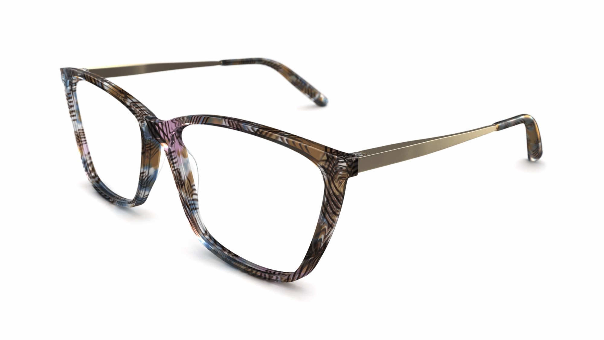 Osiris Women's glasses OSIRIS AMIABLE | Blue Geometric Plastic Acetate ...