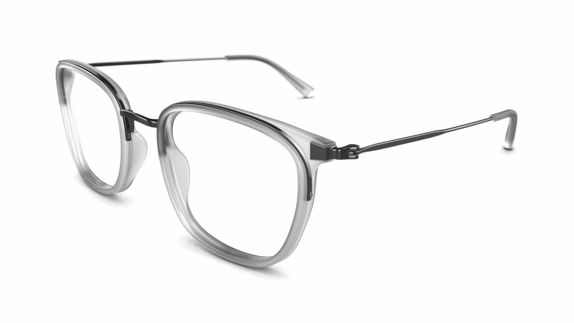Enhanced Fit Men's glasses BANDRA WEST | Grey Square Plastic Acetate ...