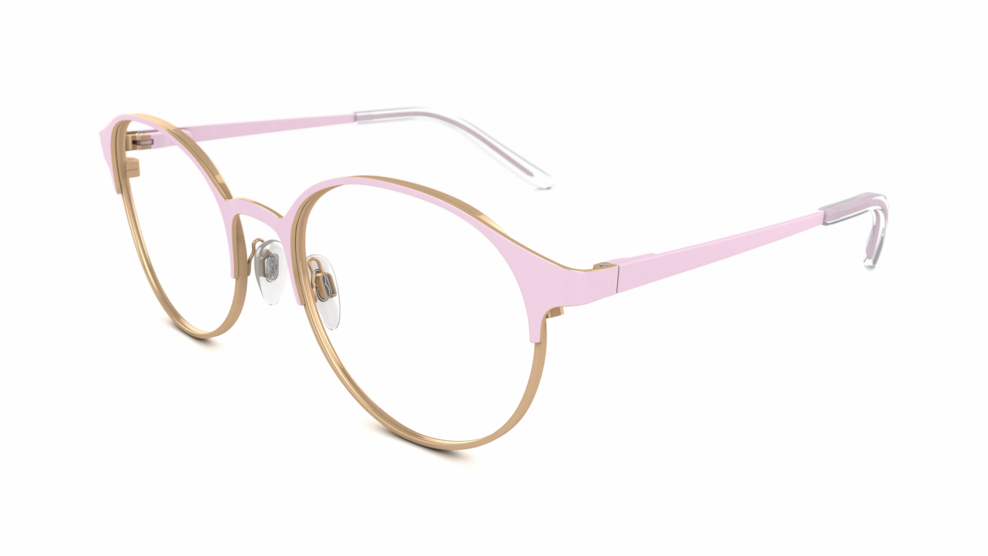 Specsavers Child glasses KIDS 91 | Pink Round Metal Stainless steel ...