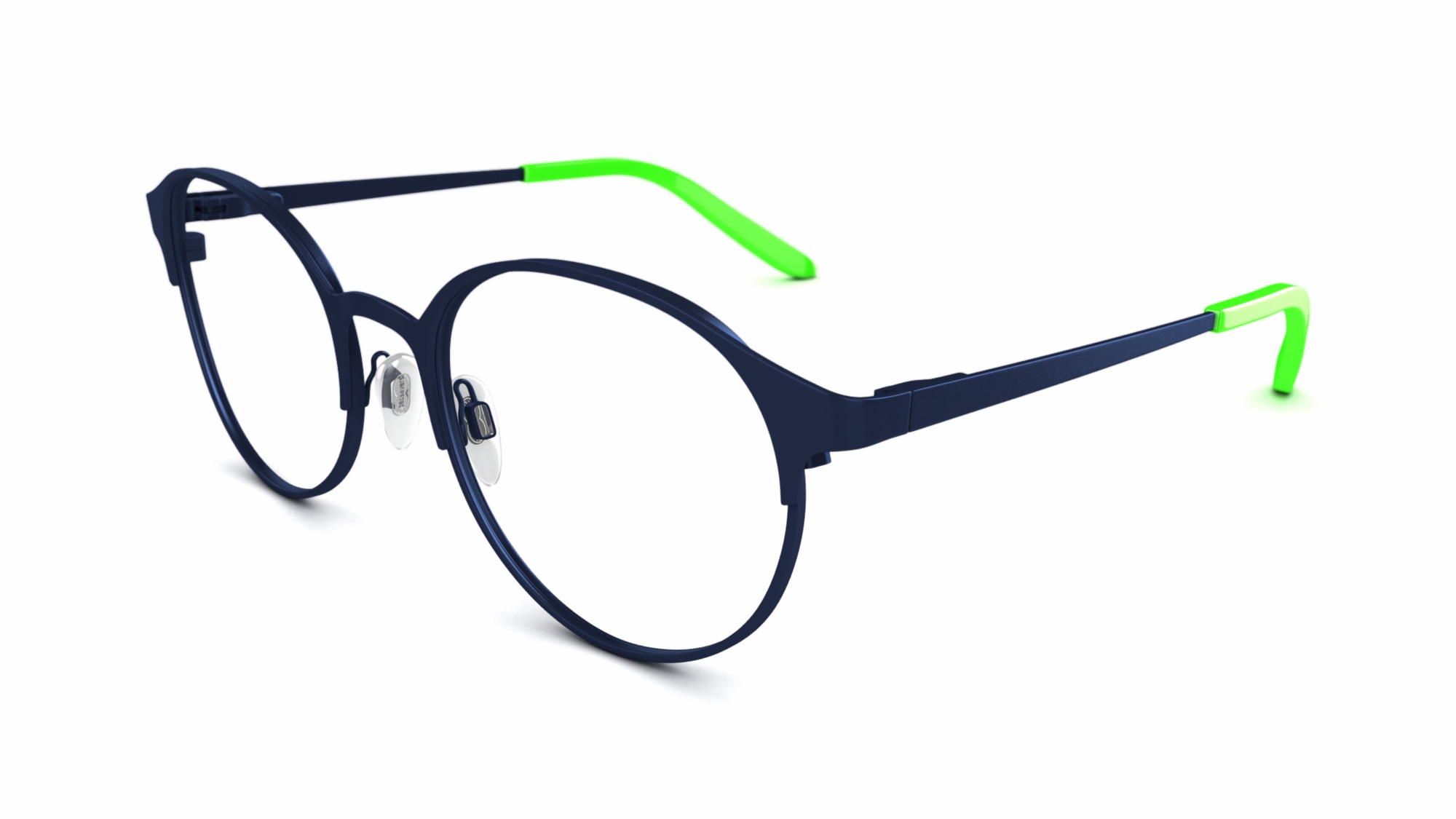 Specsavers Child glasses KIDS 93 | Blue Round Metal Stainless steel ...