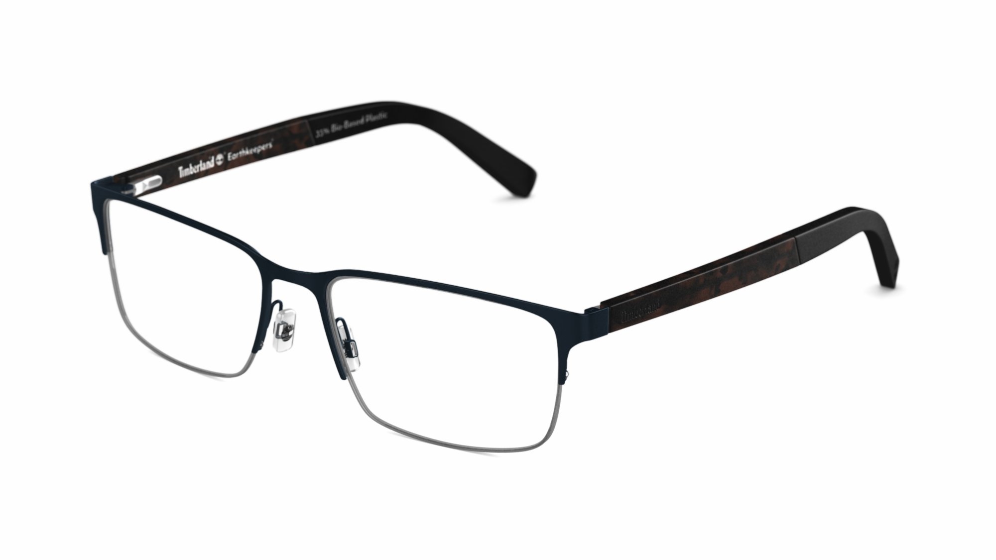Timberland Men's glasses TB1585-1 | Blue Square Metal Stainless steel ...