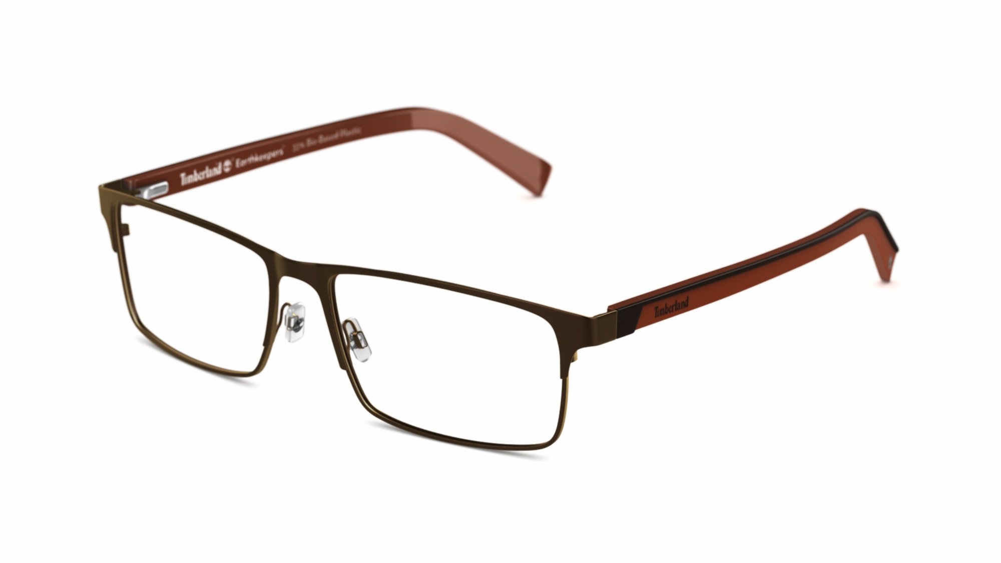 Timberland Herre briller TB1690-1 | Bronse Rektangulær Metall Stål ...