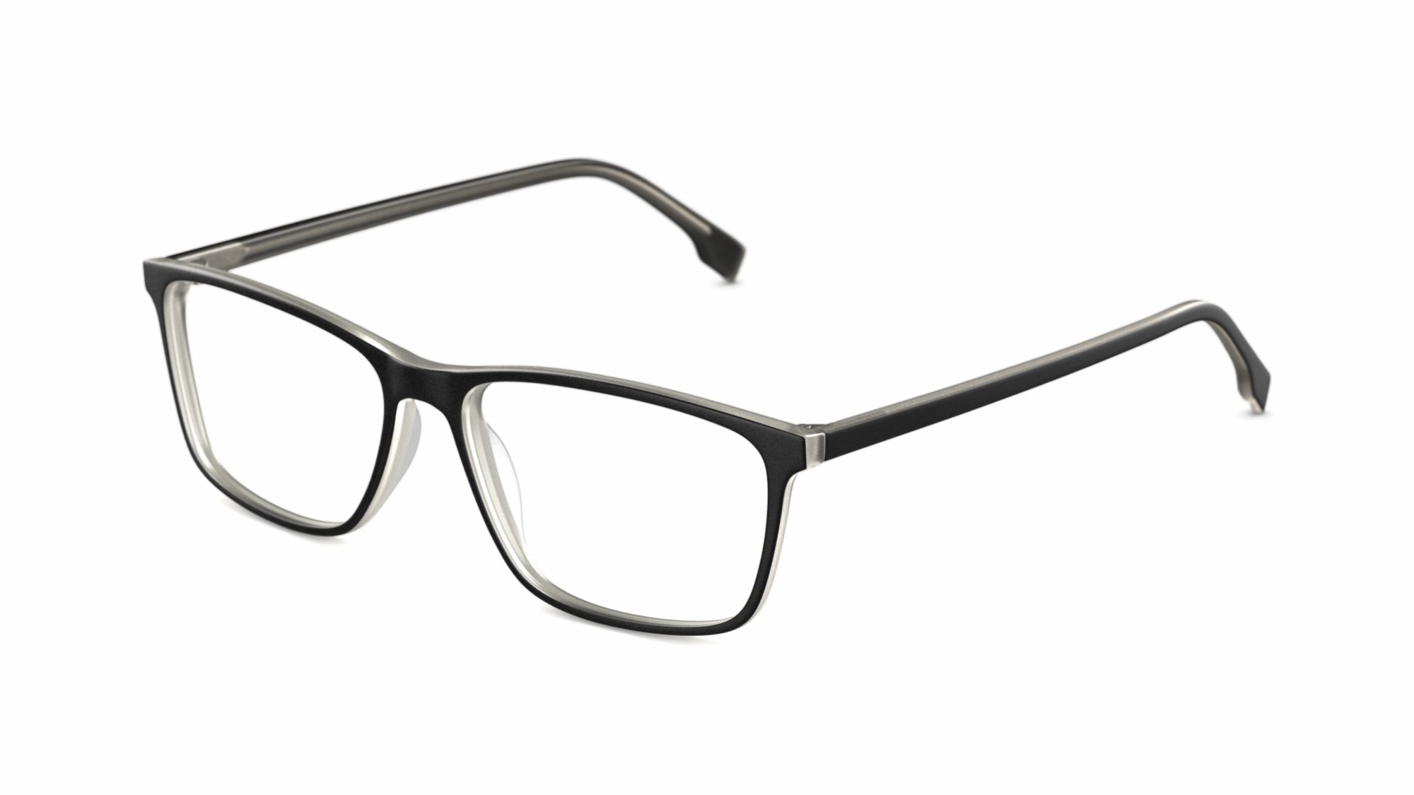 Specsavers Men's glasses IRVINE | Black Angular Plastic Acetate Frame ...