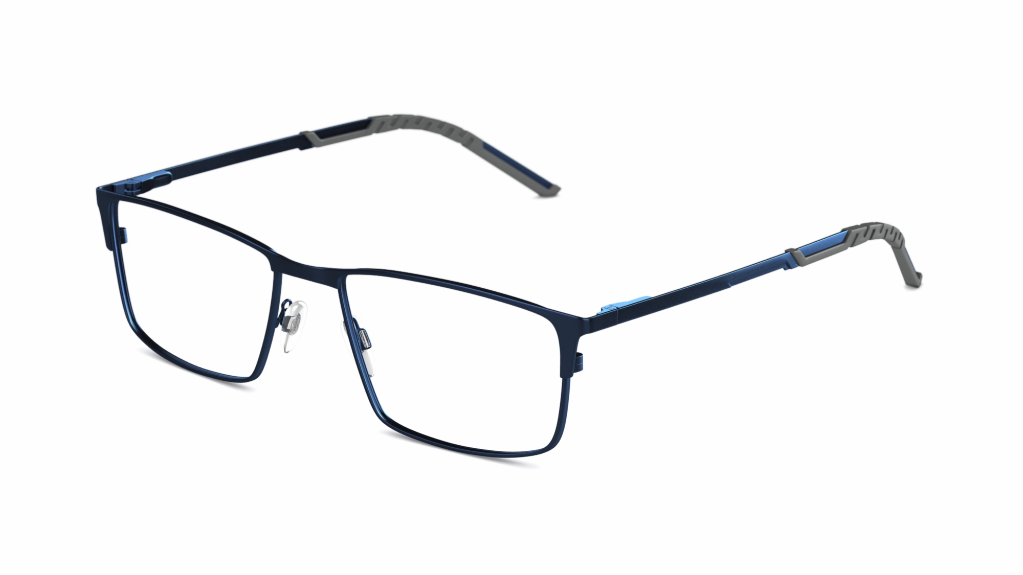Specsavers Men's glasses ALGAR | Blue Rectangle Metal Stainless steel ...
