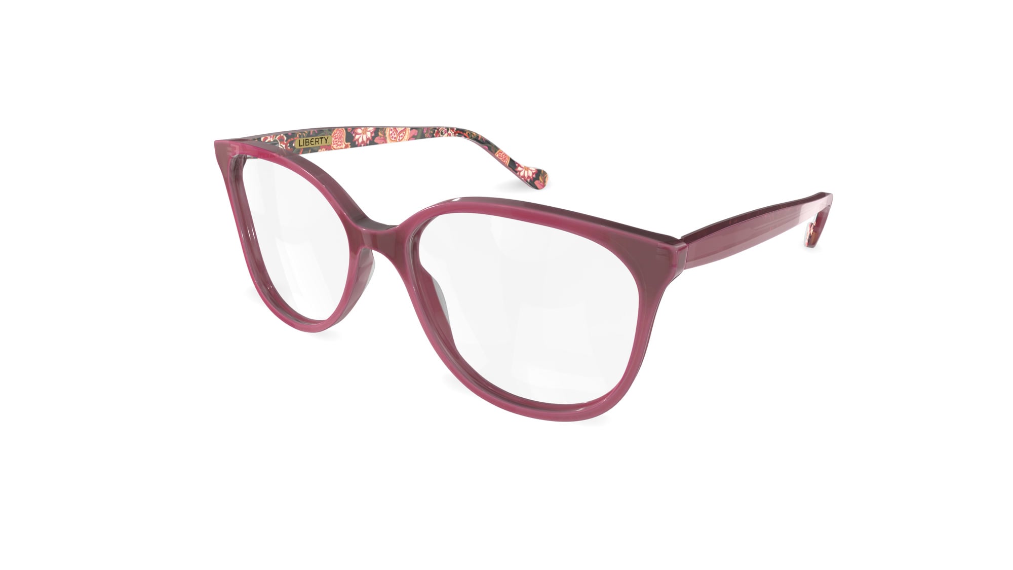 LIBERTY LONDON Women's glasses LL 05 | Pink Square Plastic Acetate ...