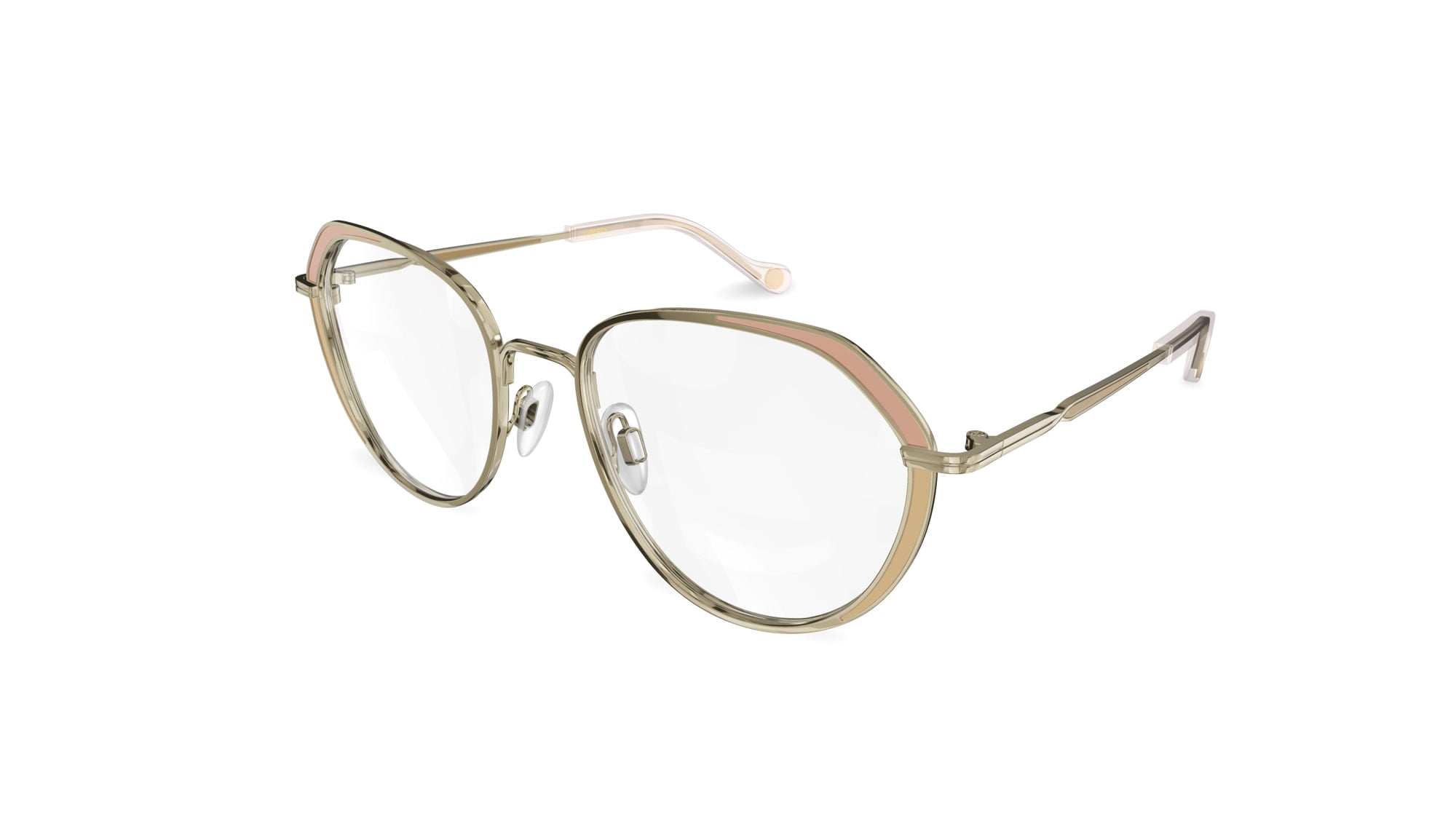 LIBERTY LONDON Dam glasogon LL 07 | Guld Geometrisk Metall Rostfritt ...