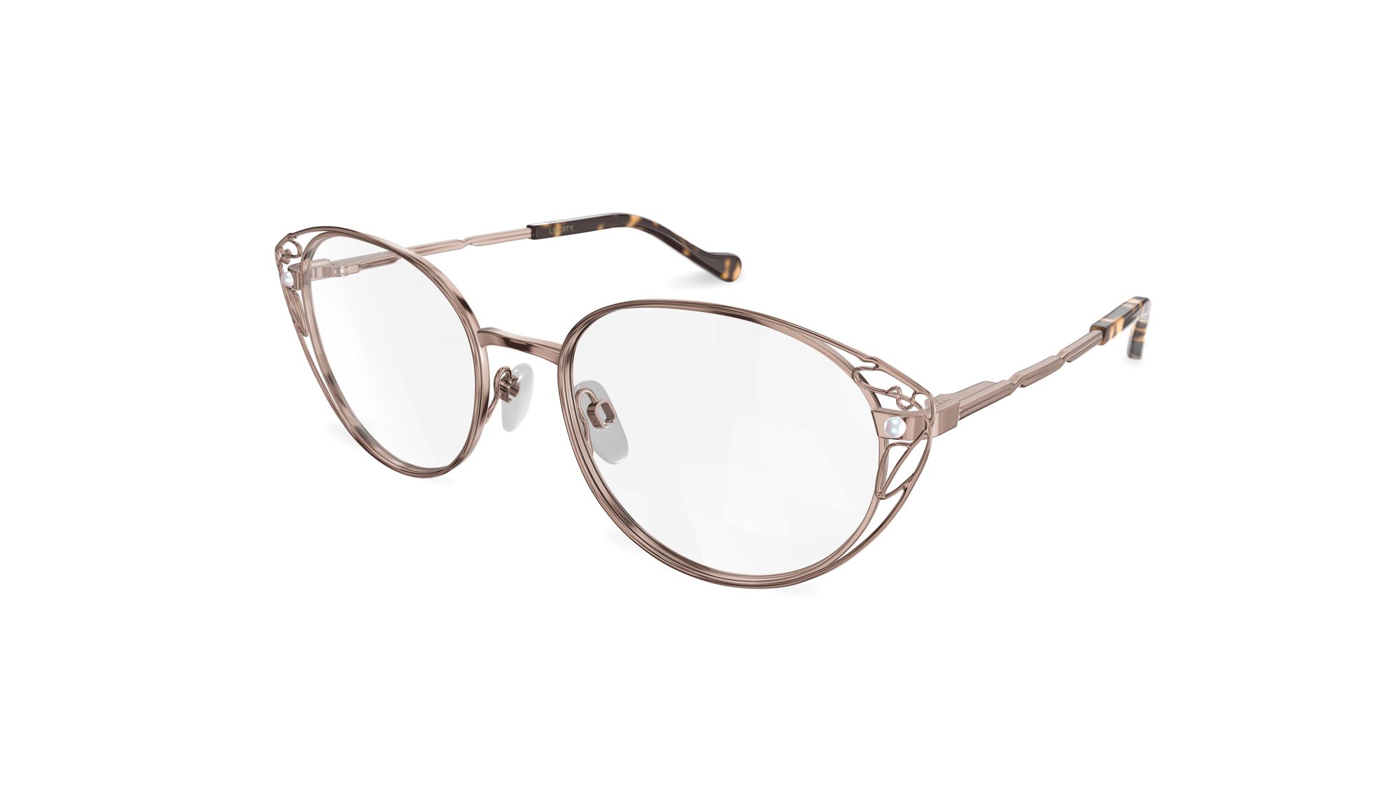 LIBERTY LONDON Dame briller LL 10 | Gull Cat Eye Metall Stål Innfatning ...