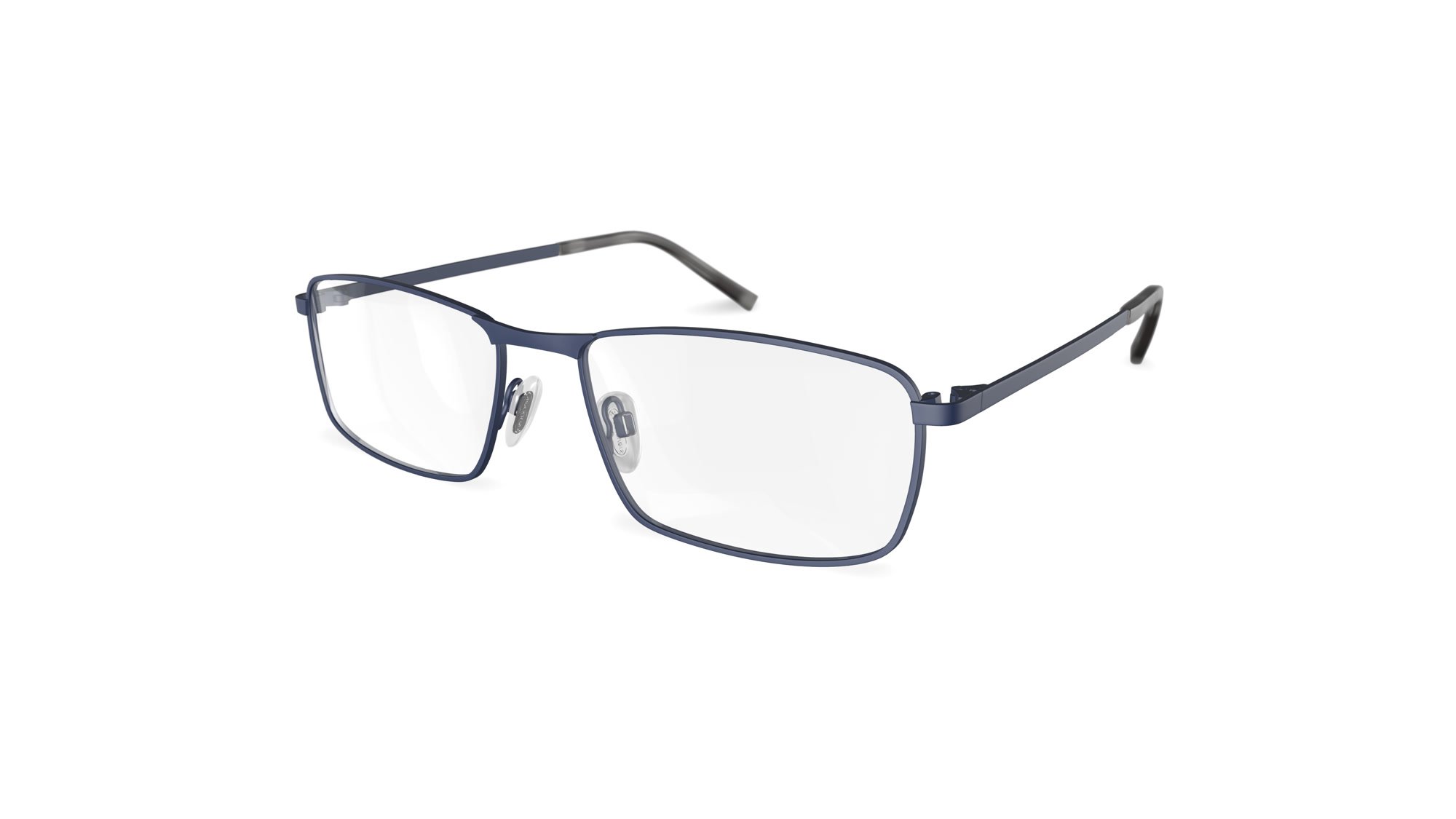 Specsavers Men's glasses HUNTLEY | Blue Rectangular Metal Stainless ...